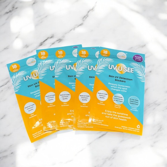 UVU SEE | Bath & Body | New Skin Uv Detection Stickers Sunscreen Tester ...